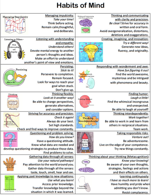 Thinking Flexibly Habits Of Mind Activities