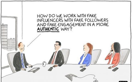 Fake Influence and Authenticity cartoon | Marketoonist | Tom | elink